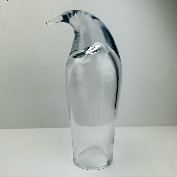 Blenko | Art | Vintage Blenko Clear Glass Penguin Don Shepard Blown ...